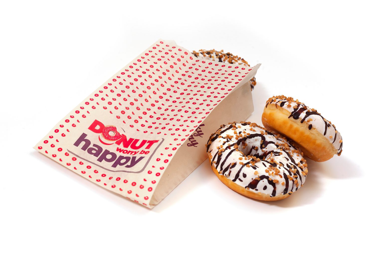 Donut Worry be Happy Branded Donut Bags (7200003) - LBP Bakeries