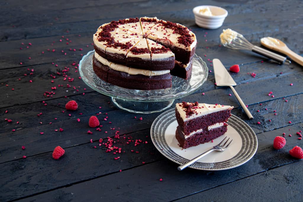 Raspberry Red Velvet Cake - LBP Bakeries